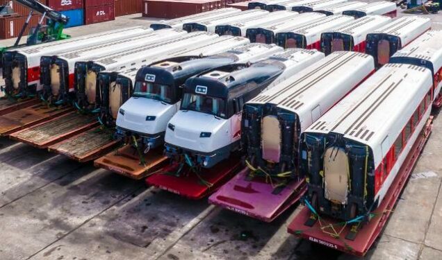 Lagos takes delivery of trains for Red Line Rail System (Photos)